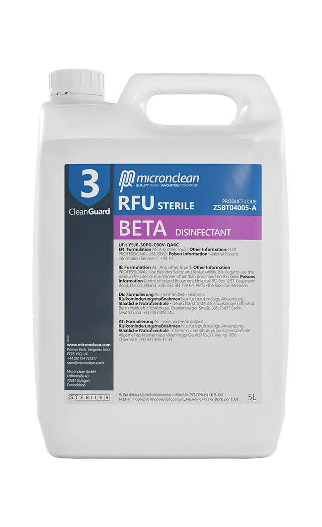 CleanGuard 3 - Beta 5 Litre RFU - Sterile | Micronclean